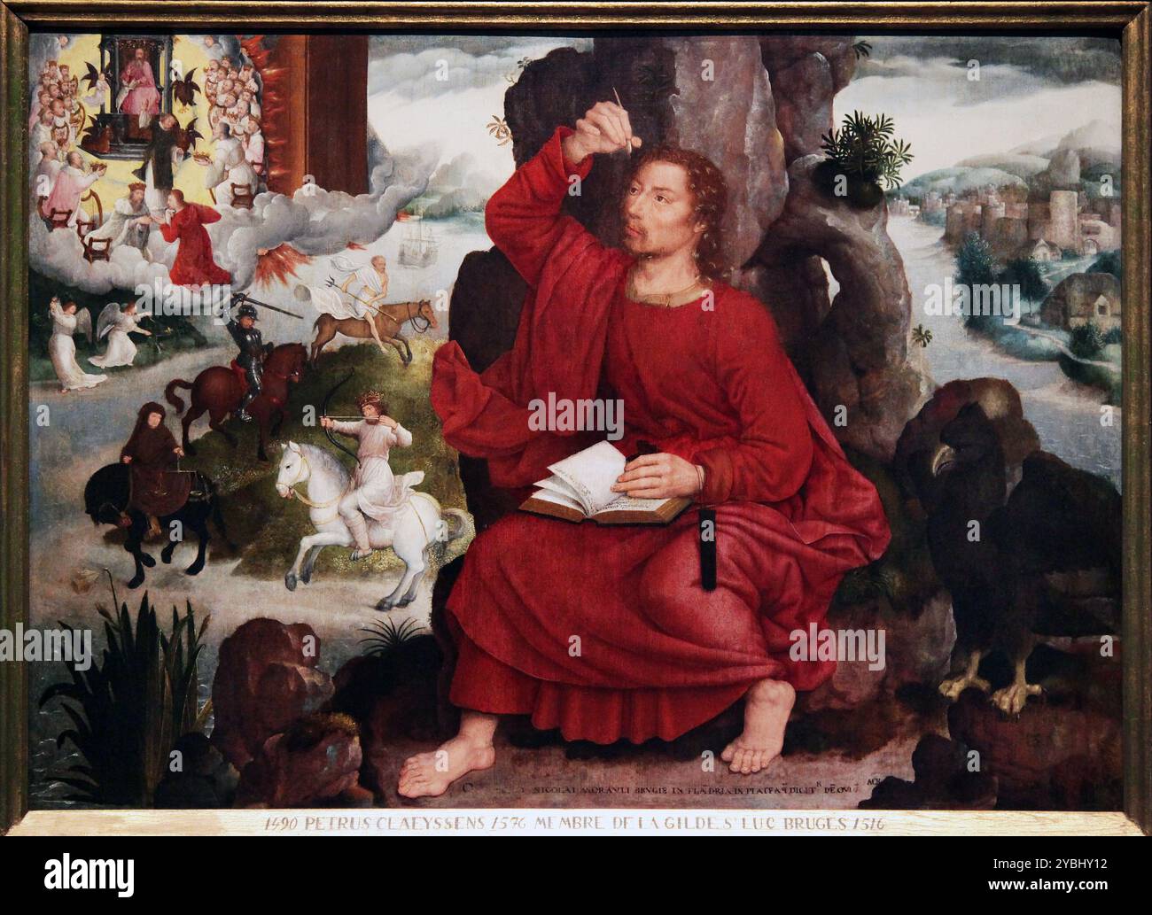 Saint John at Patmos (1550) by Pieter Claeissens the Elder (1500–1576 ...