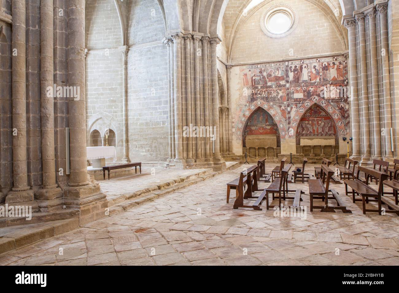 Chapel of San Miguel de Foces with its interesting fresco paintings of ...