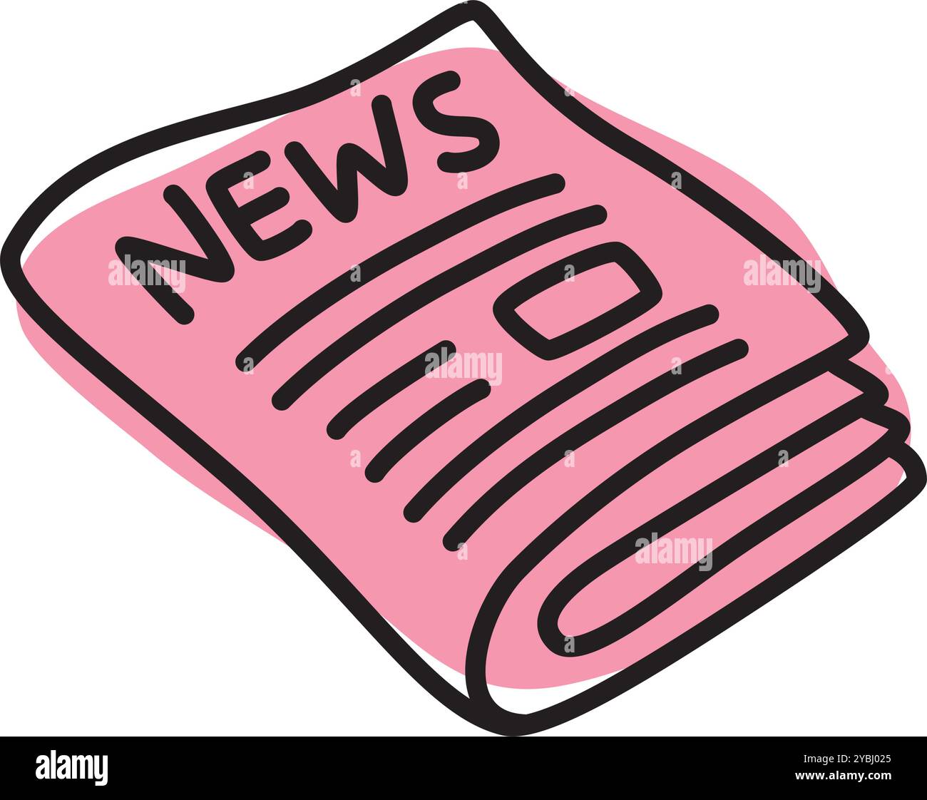 Handdrawn newspaper Stock Vector Images - Alamy