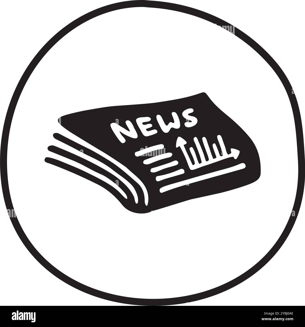 Newspaper hand drawn clipart Black and White Stock Photos & Images - Alamy