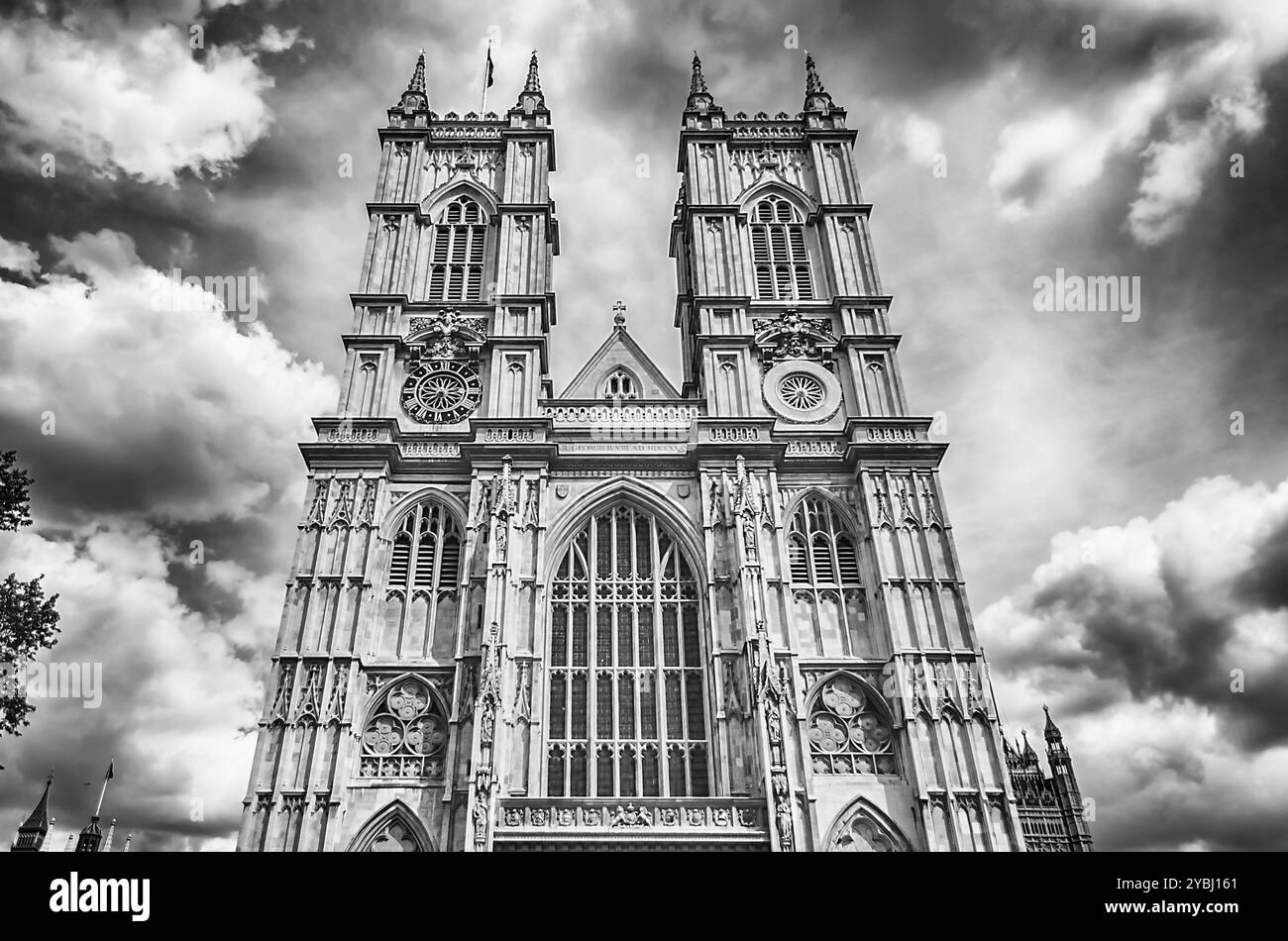 Facade of the Westminster Abbey, iconic gothic church and one of the ...