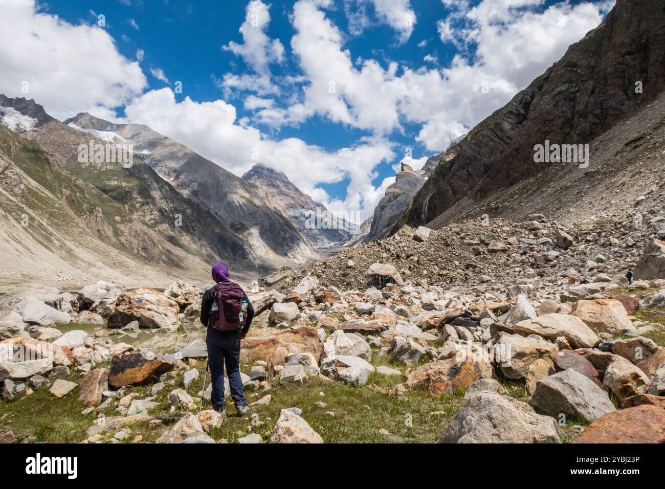 Trekking through the beautiful lush Warwan Valley, Pir Panjal Range ...