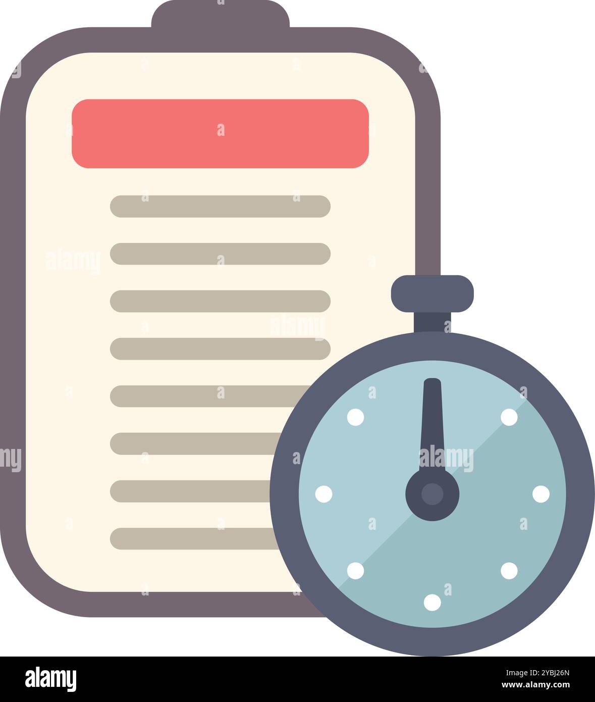 Stopwatch is measuring time running out for completing checklist on ...