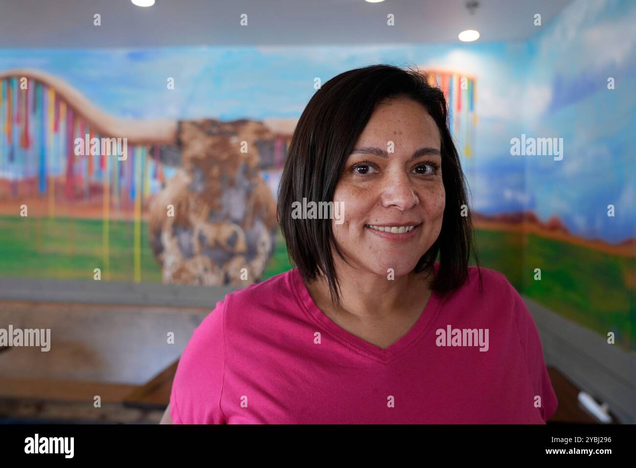 Martha Mackenzie poses for a photo after talking about the 2024 ...