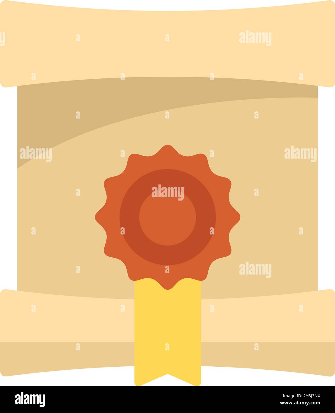 Notary public is approving a legal paper scroll with a stamp and ribbon ...