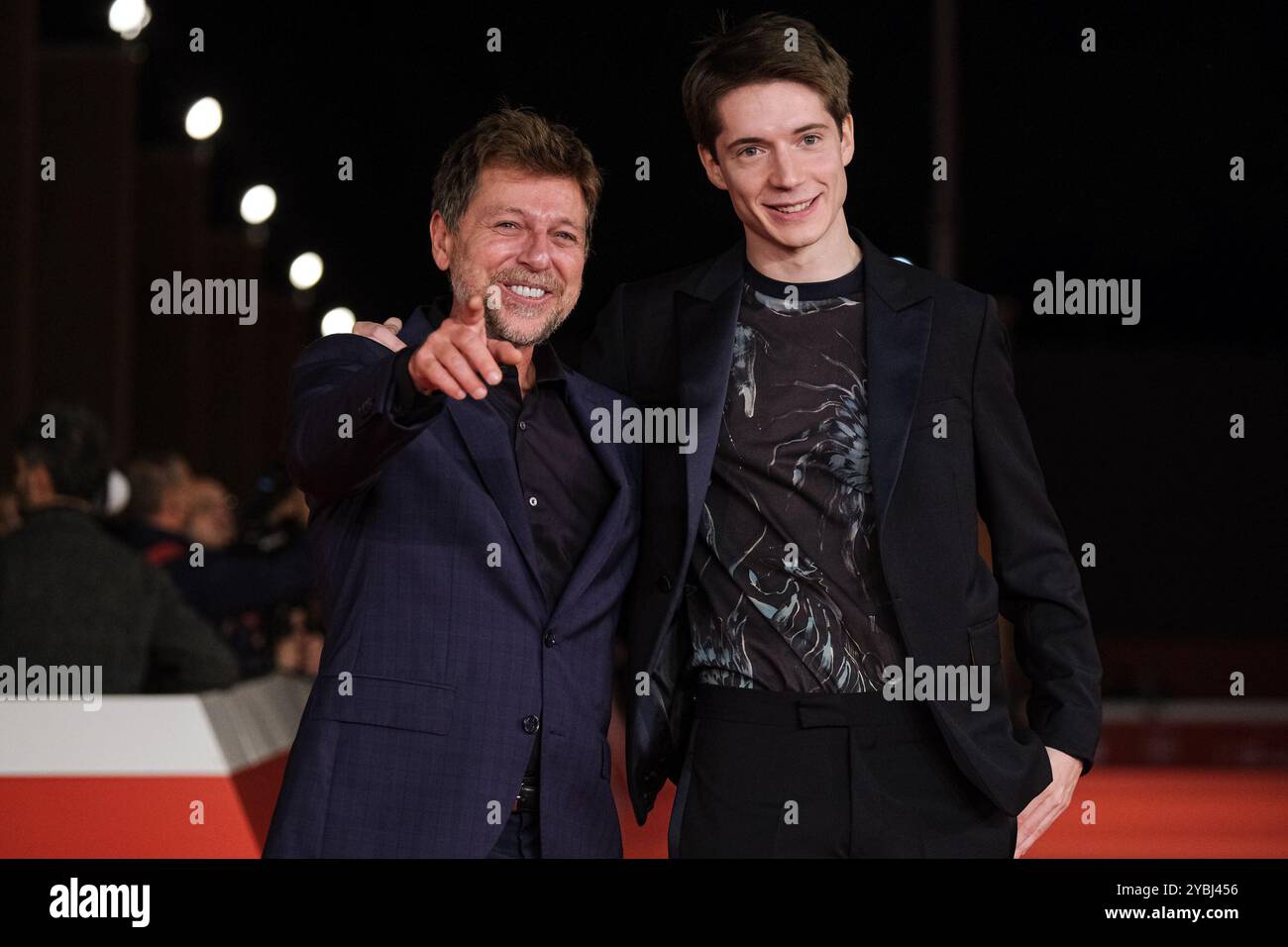 Rome, Italy. 18th Oct, 2024. Claudio Gioè (L) and Elia Nuzzolo (R ...