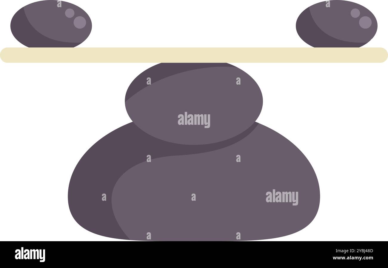 Balance scale rocks Stock Vector Images - Alamy