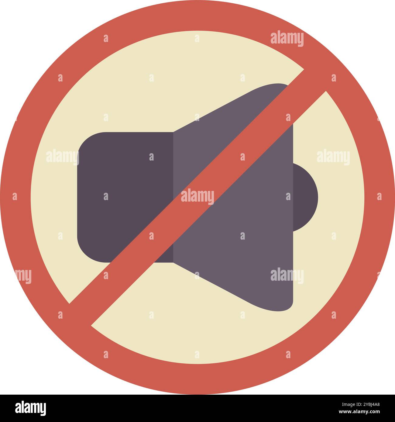 Universally understood symbol prohibiting excessive noise and promoting ...