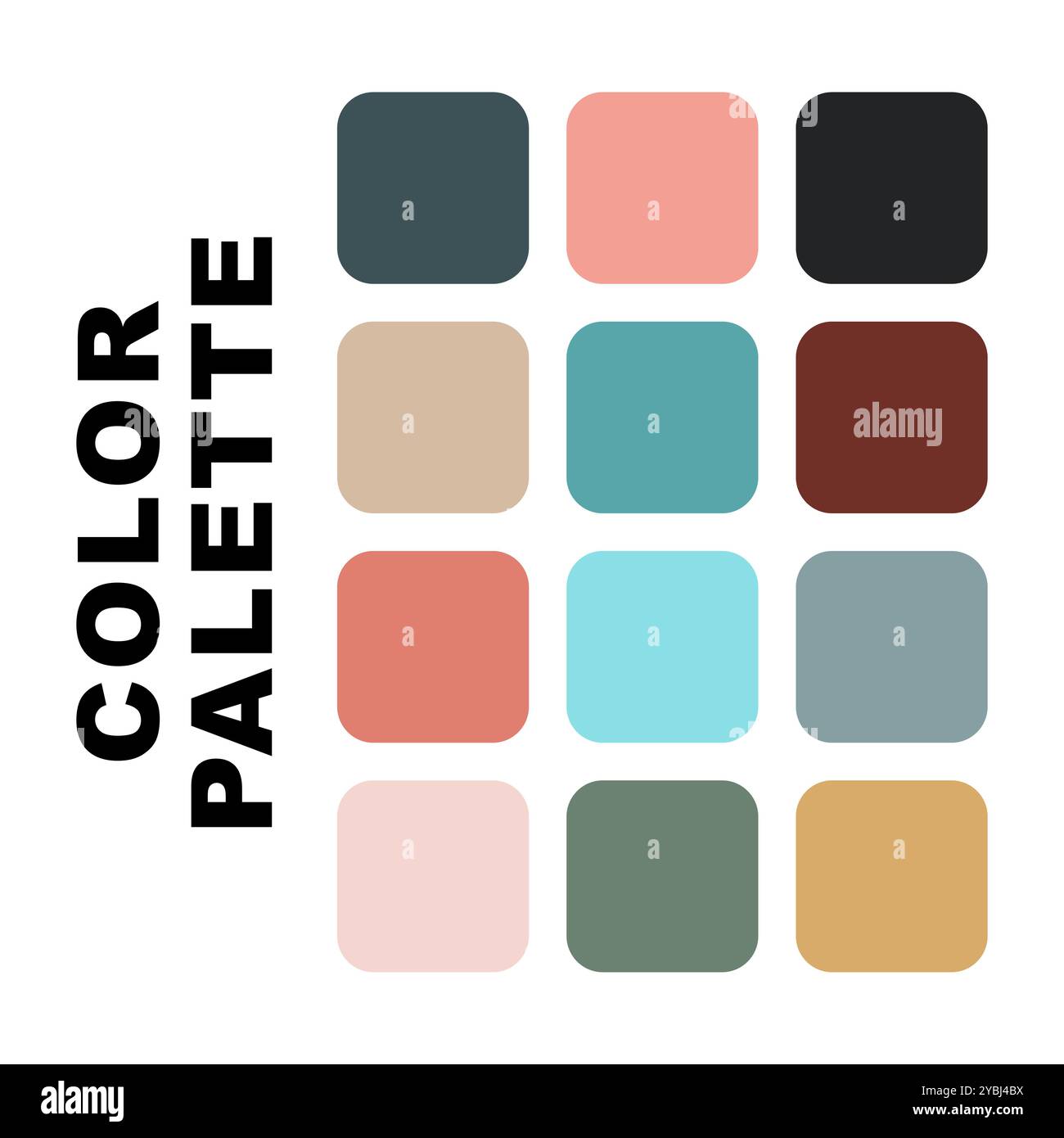 Seamless pattern. Vector illustration with palette. Color matching ...