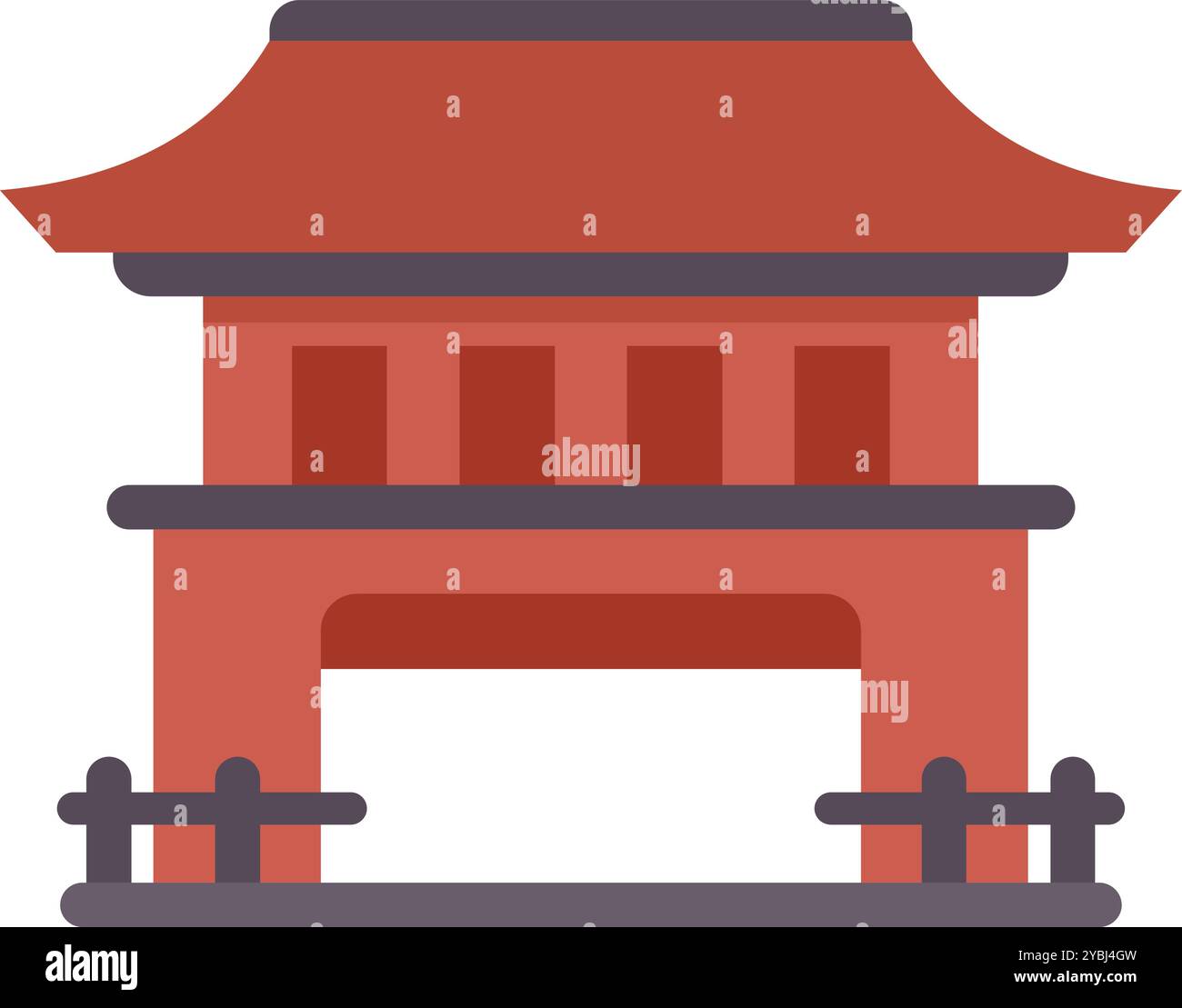 This vector illustration of a traditional asian gate is perfect for ...