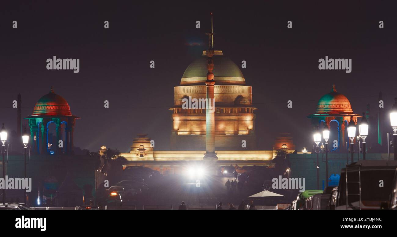 New Delhi, Delhi, India. Close up of Rashtrapati Bhavan, Viceroys House ...
