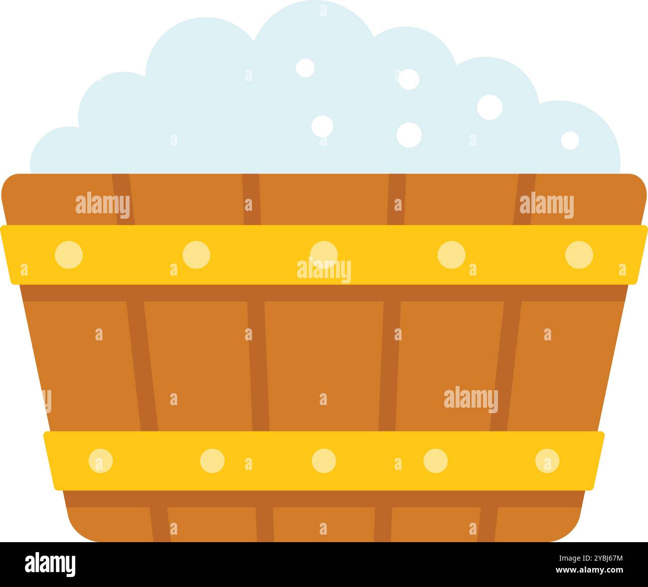 Yellow bucket foam bubbles icon Stock Vector Images - Alamy