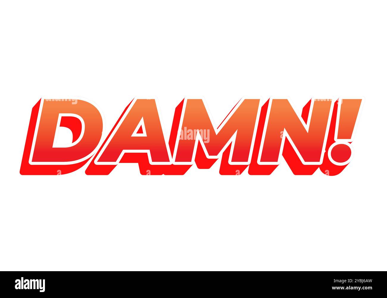 Damn. Text effect design with modern color and 3D look Stock Vector ...
