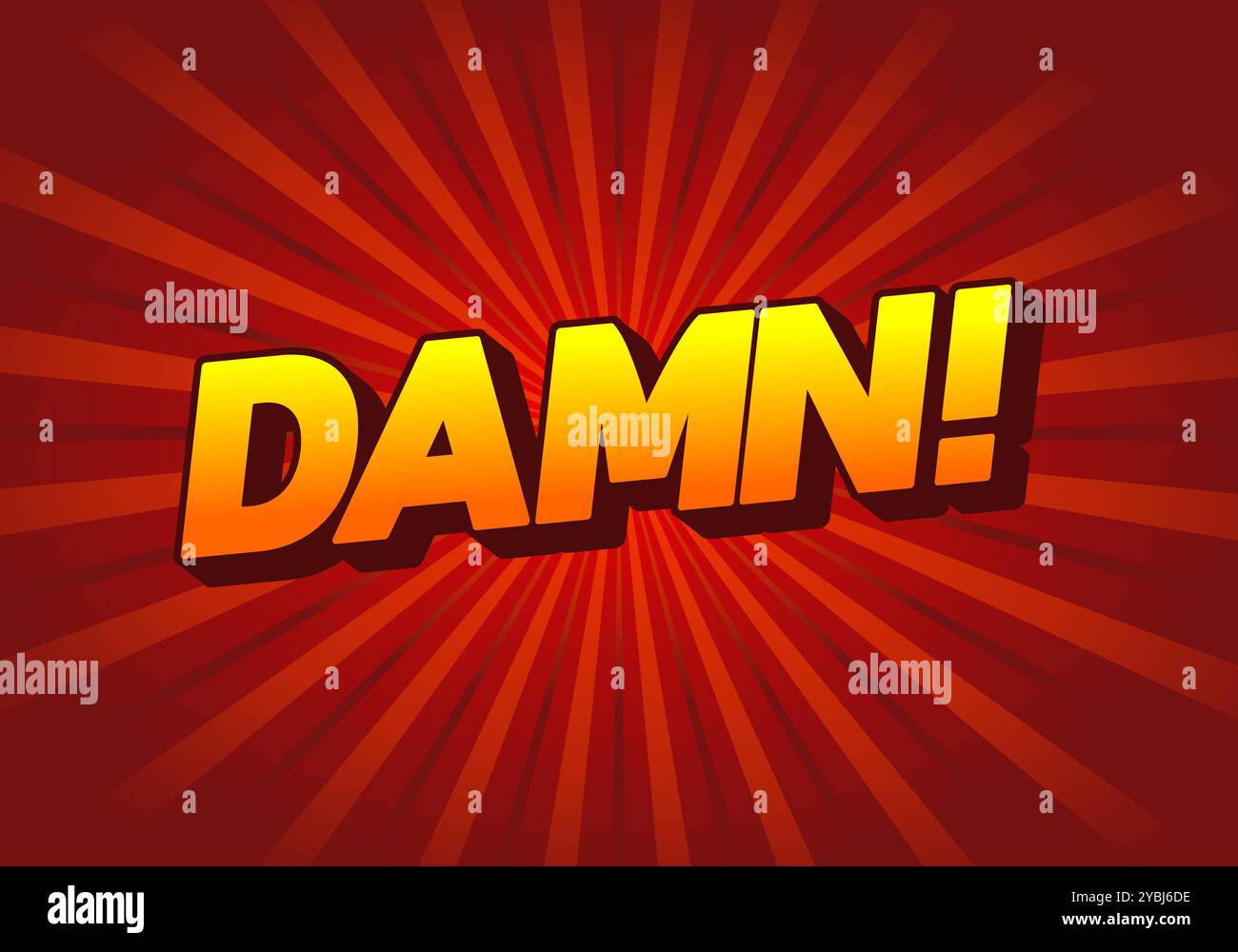 Damn. Text effect design with modern color and 3D look Stock Vector ...