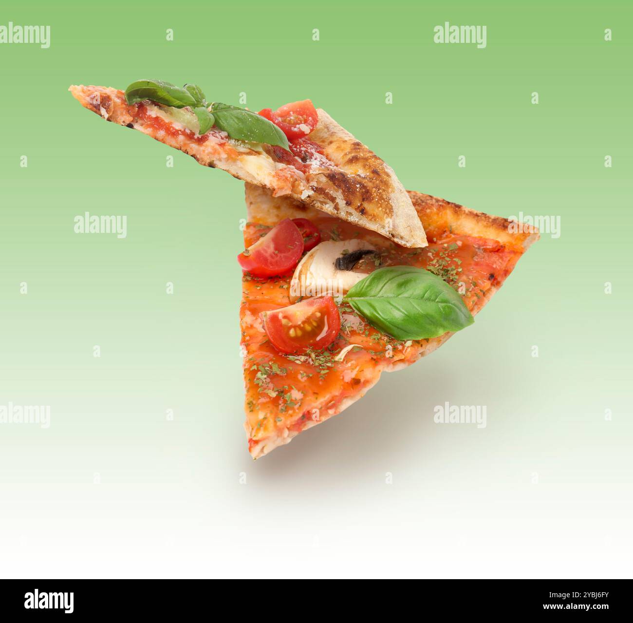 Background flying pizza slices hi-res stock photography and images - Alamy