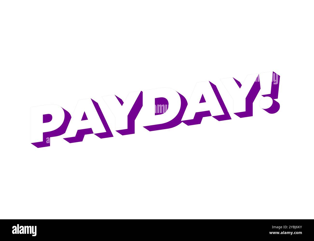 Payday. 3D text effect design for digital or print ads Stock Vector ...