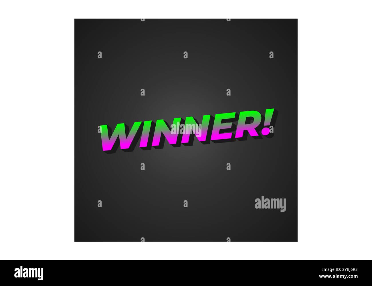 Winner. Text effect design with modern color in 3D style Stock Vector ...