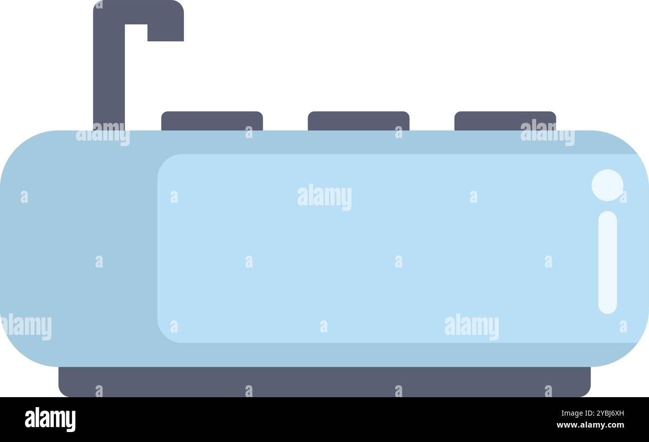 This minimalist vector illustration features a kitchen countertop with ...