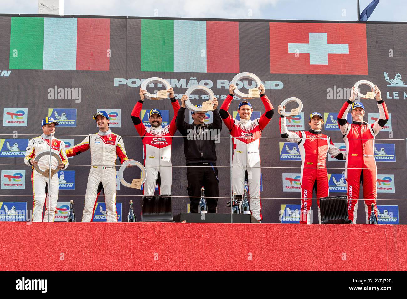 Portimao, Portugal, 19 October 2024,GT3 Podium: #51 AF Corse (ITA ...