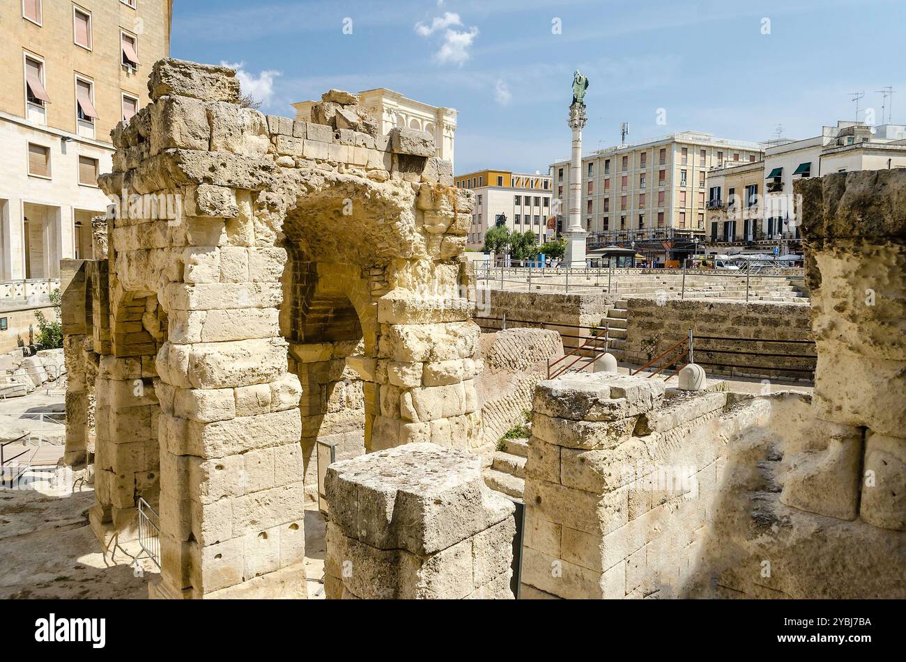 The iconic Roman amphitheatre in Sant'Oronzo square, one of the most ...