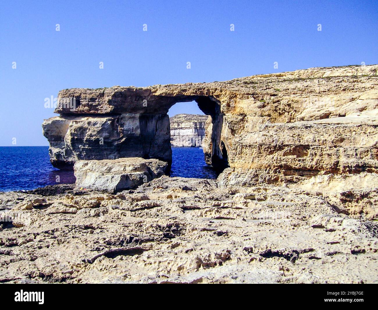 Visiting the Azure Window at Gozo Stock Photo - Alamy