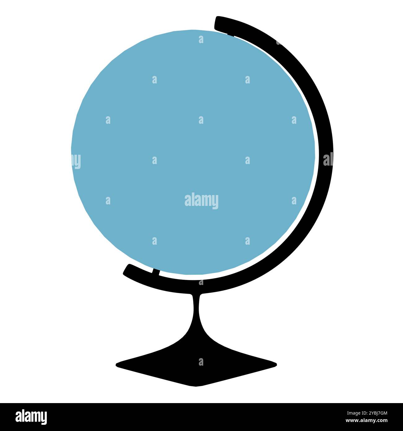 Earth globe with stand model Silhouette. Vector illustration Stock ...