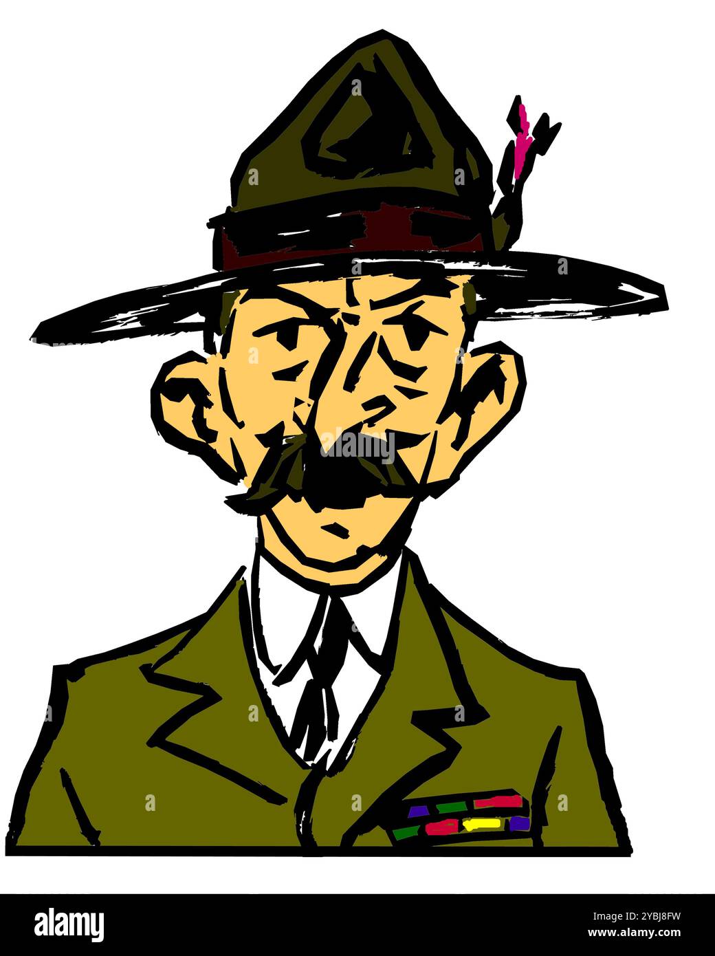Baden powell caricature hi-res stock photography and images - Alamy
