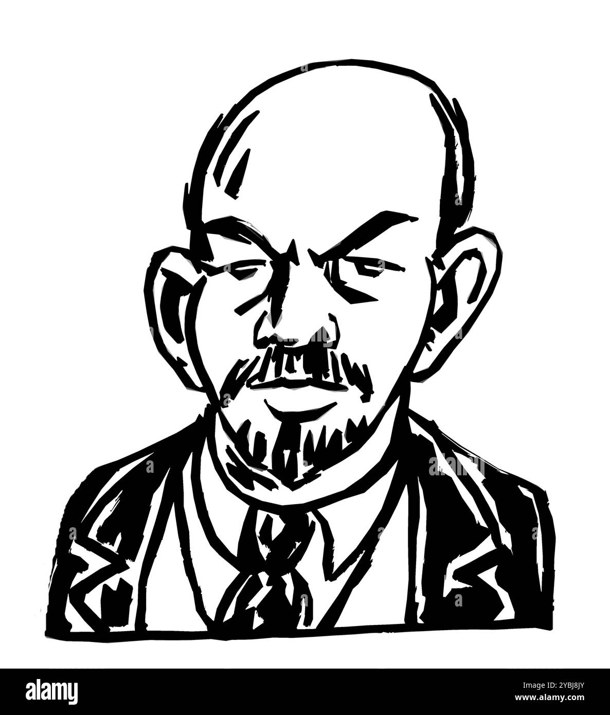 Lenin portrait woodcut style Stock Photo - Alamy