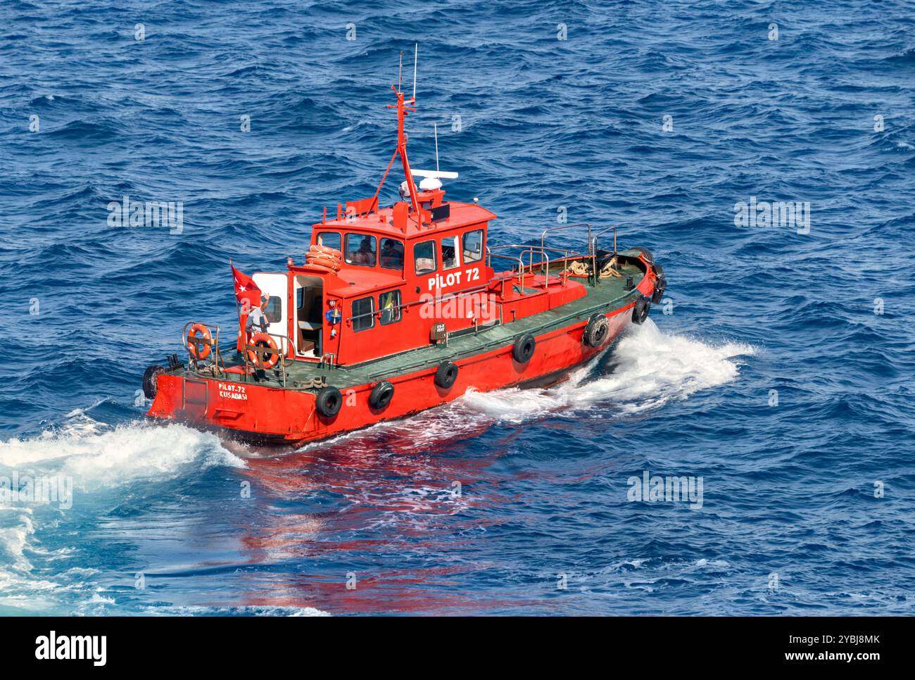 Pilot Boat, Kusadasi Cruise Port, Kusadasi, Turkey Stock Photo - Alamy