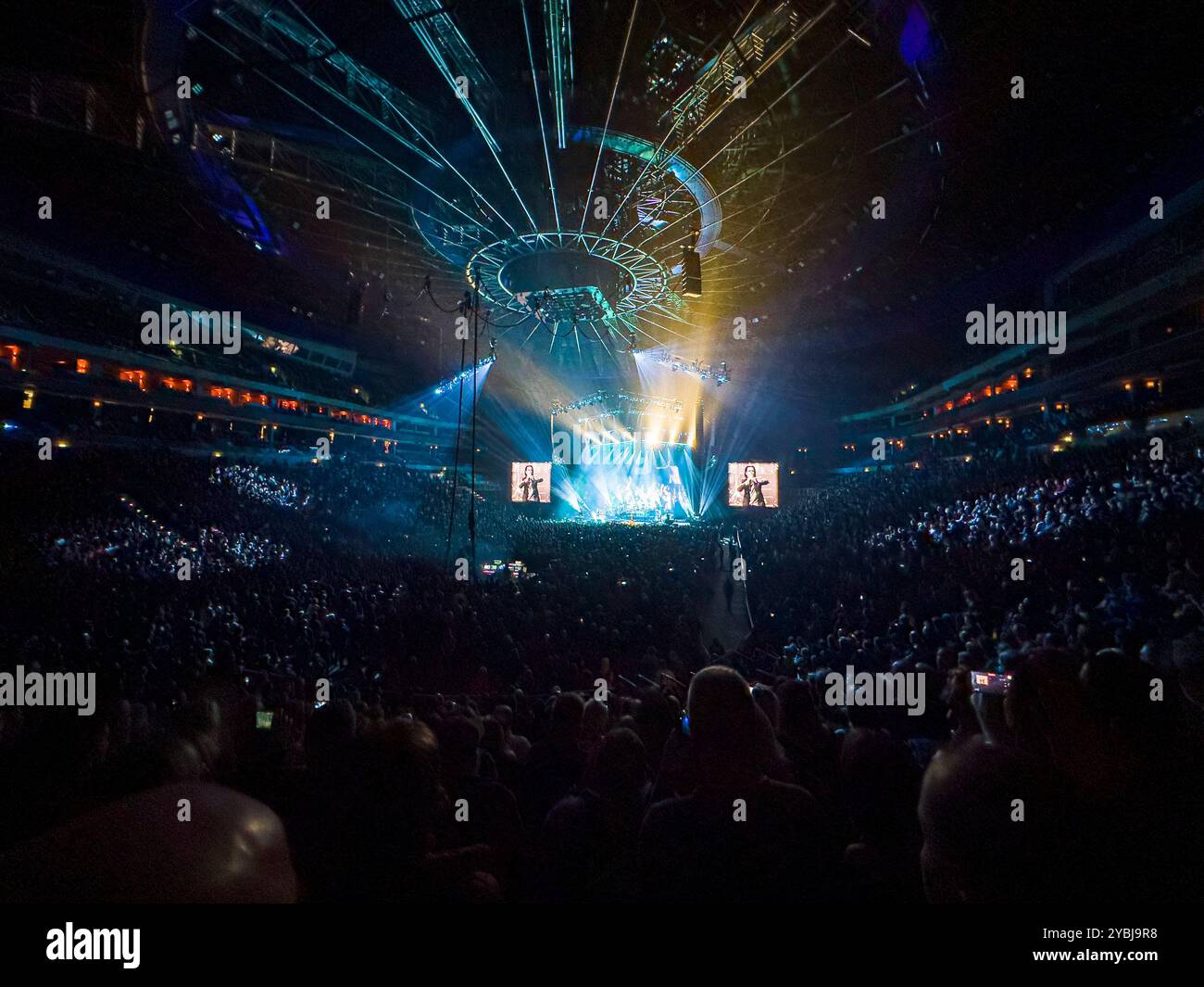 Concert of Australian singer Nick Cave with his band The Bad Seeds as ...