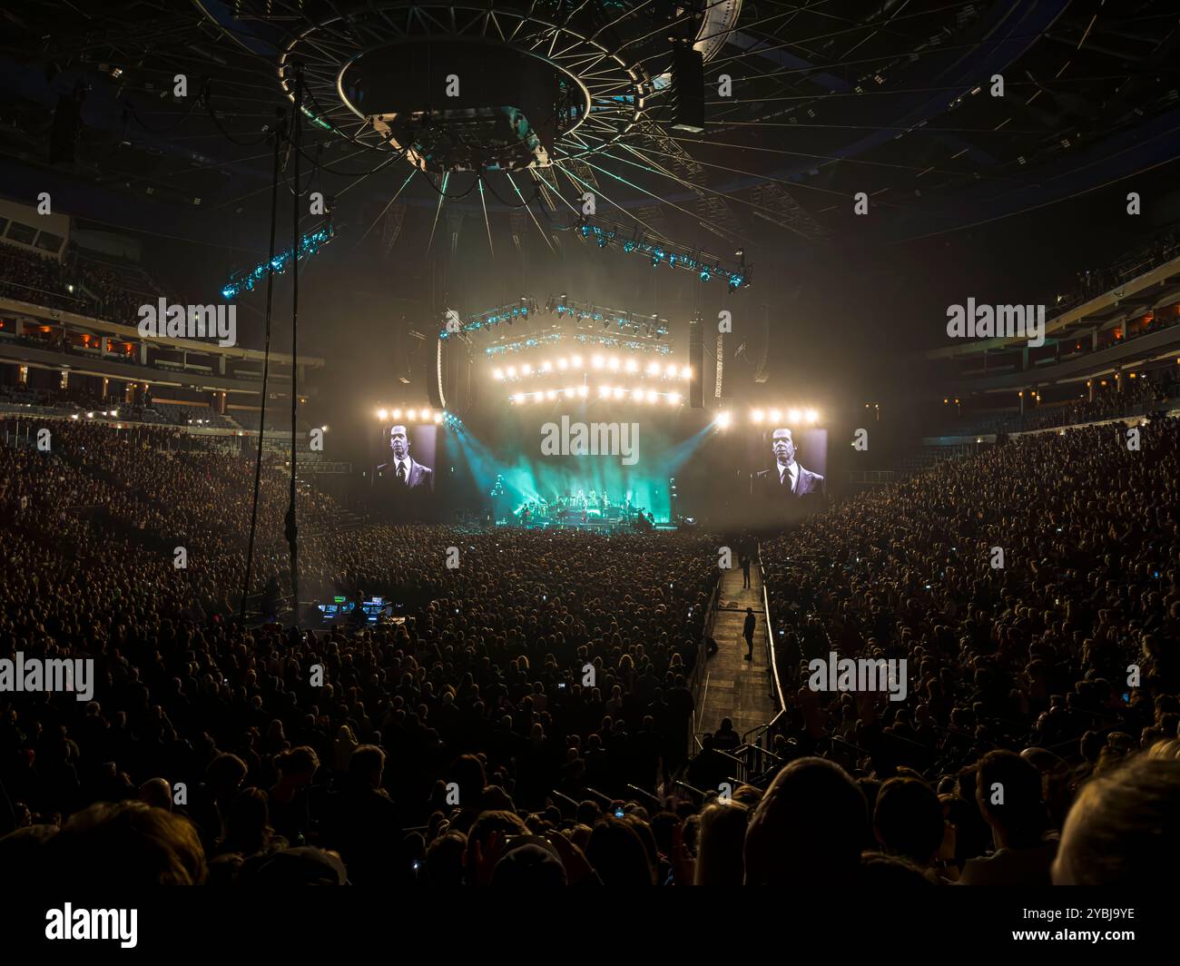 Concert of Australian singer Nick Cave with his band The Bad Seeds as ...