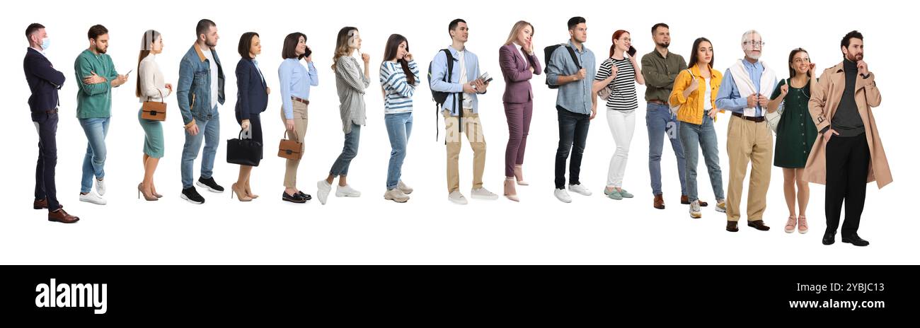 People smartphone many Cut Out Stock Images & Pictures - Alamy