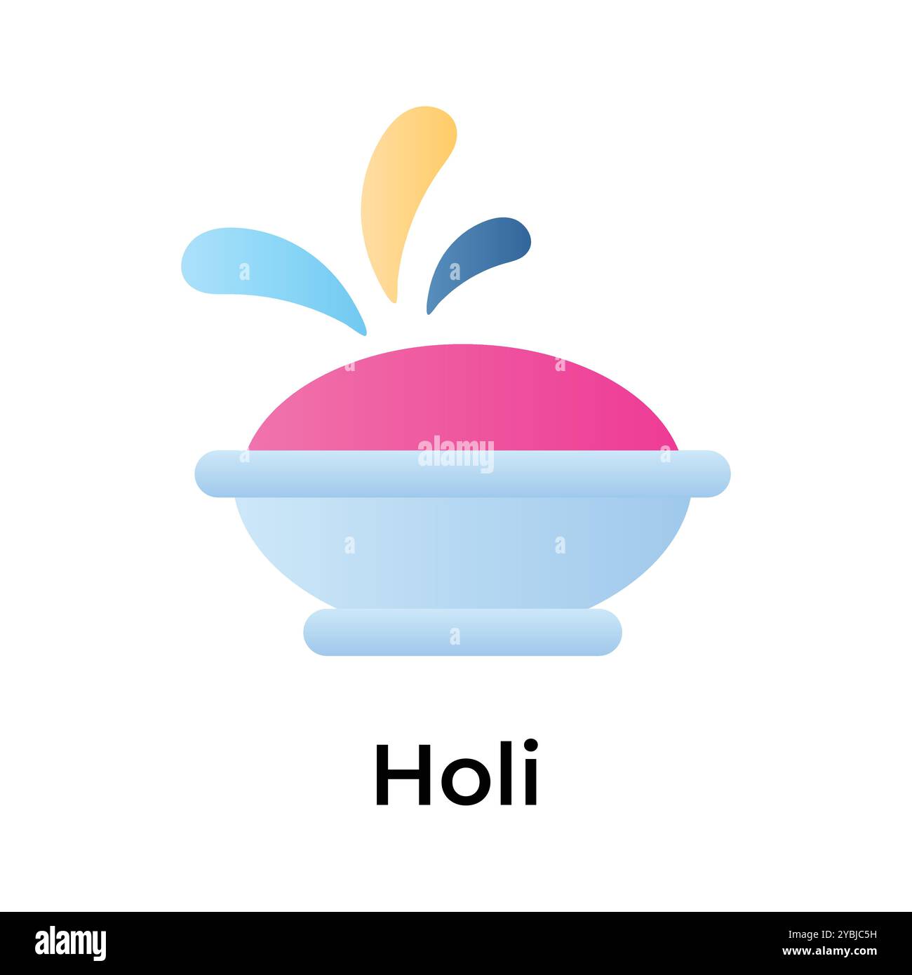 An icon of holi in modern design style , indian cultural festiva Stock ...