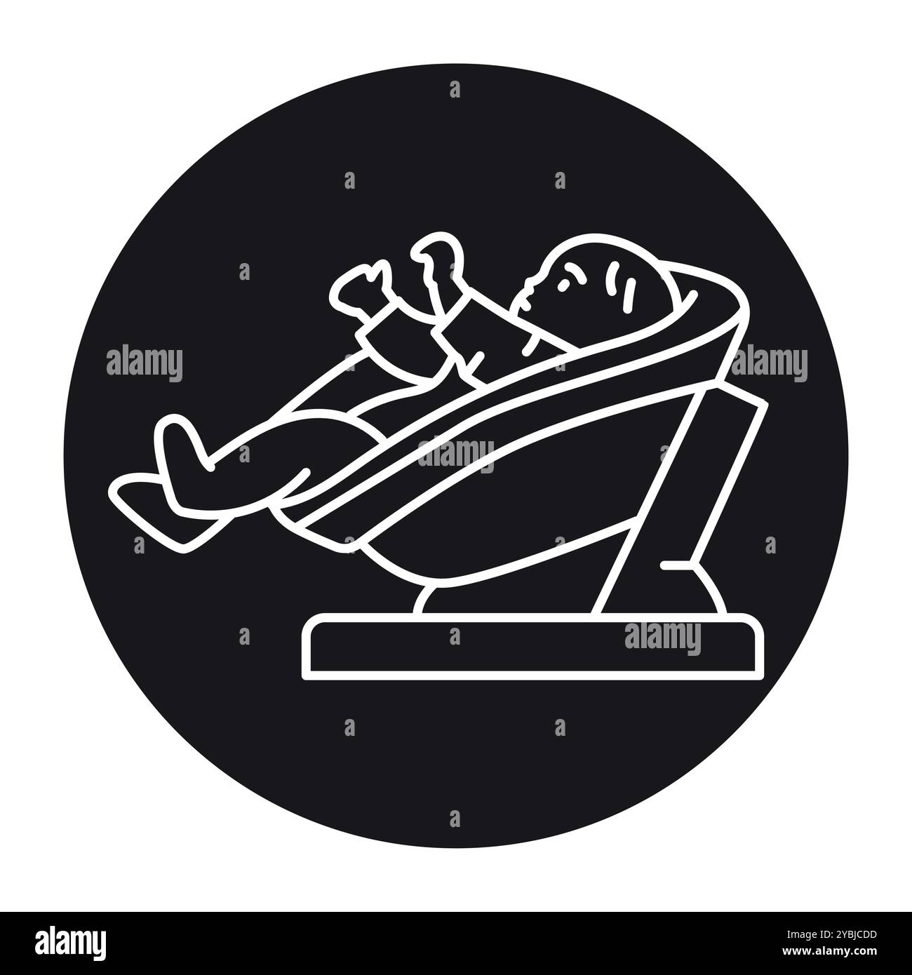 Baby crib line icon. Vector isolated element. Editable stroke Stock ...