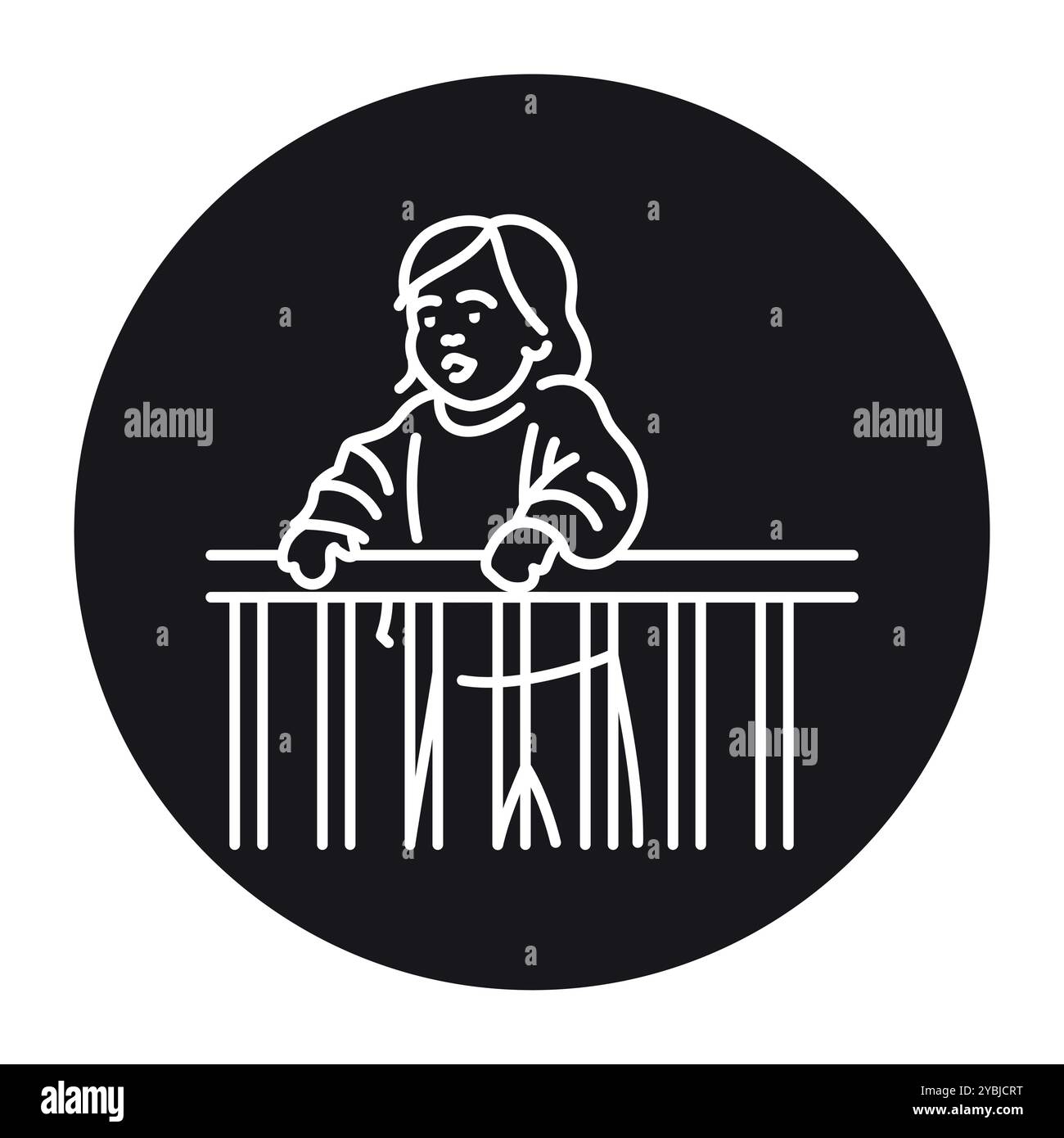 Babys cot illustration Stock Vector Images - Alamy