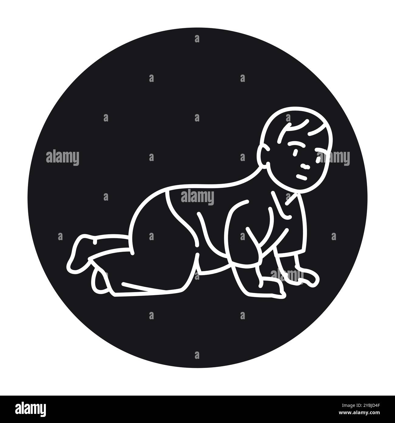 Baby boy crawling cartoon hi-res stock photography and images - Alamy