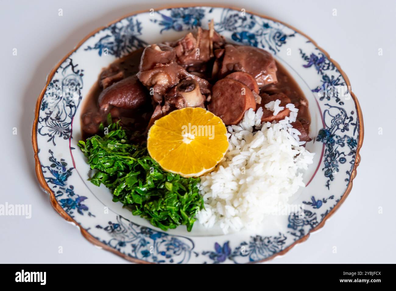 Traditional and true Brazilian feijoada prepared with the most ...
