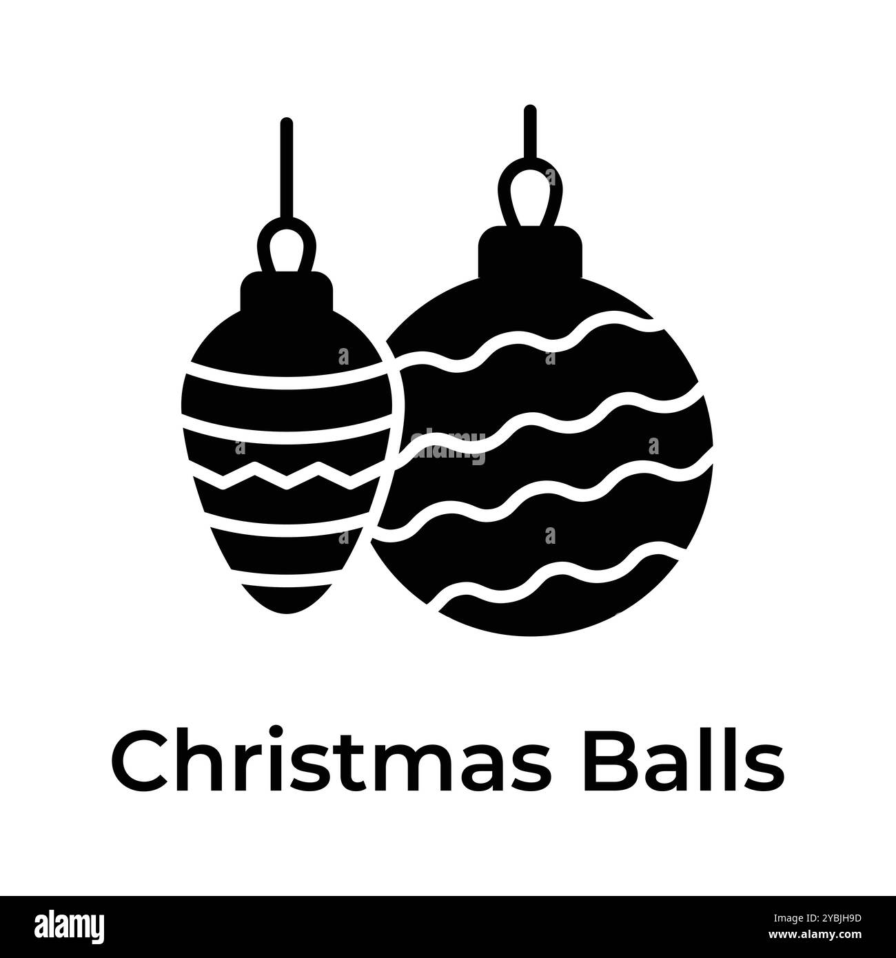 Christmas ornaments, christmas balls vector design, ready to use icon ...