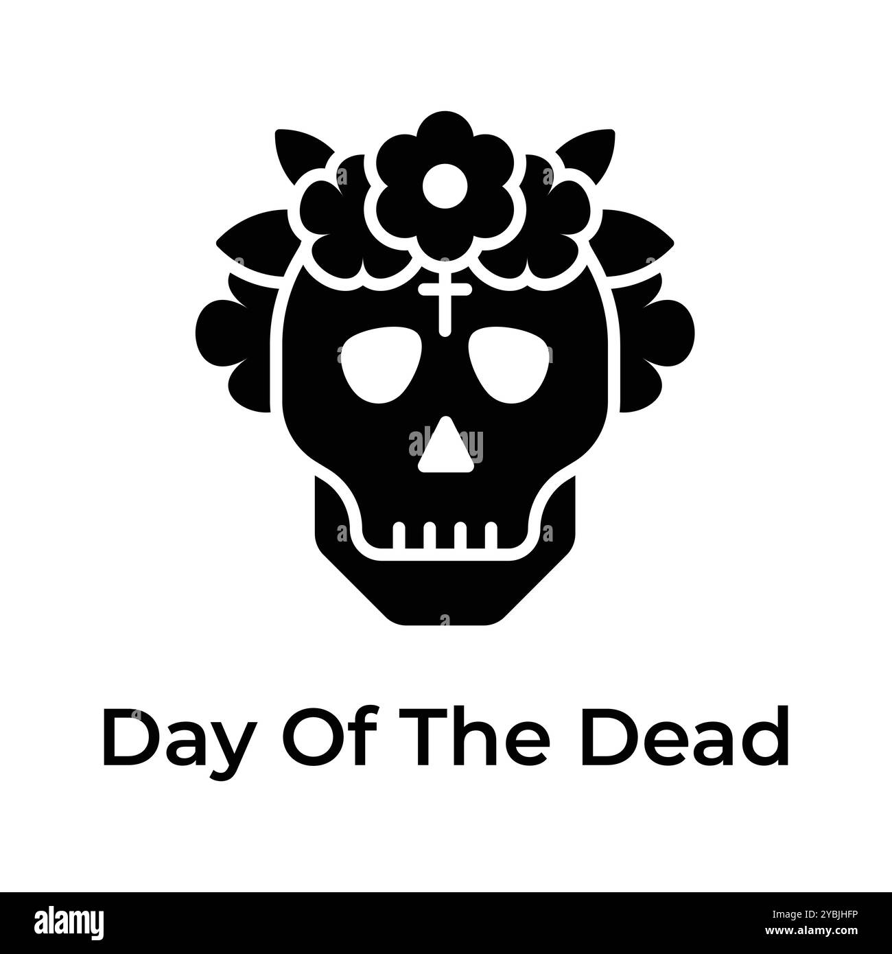 An amazing day of the dead icon in editable style, isolated on white ...