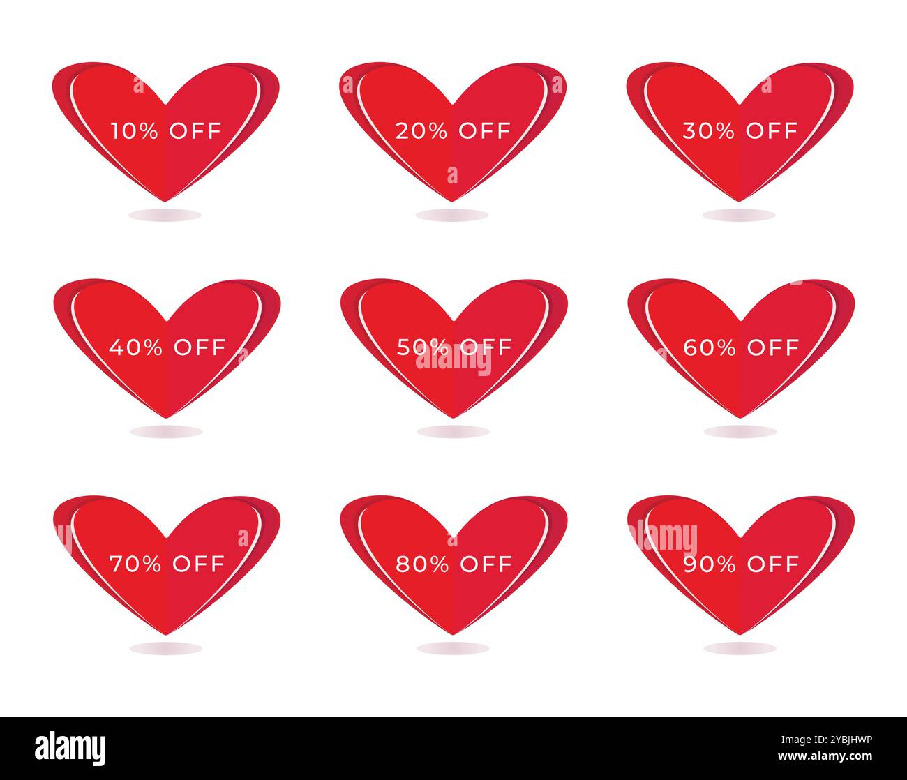 Many white hearts on Stock Vector Images - Alamy