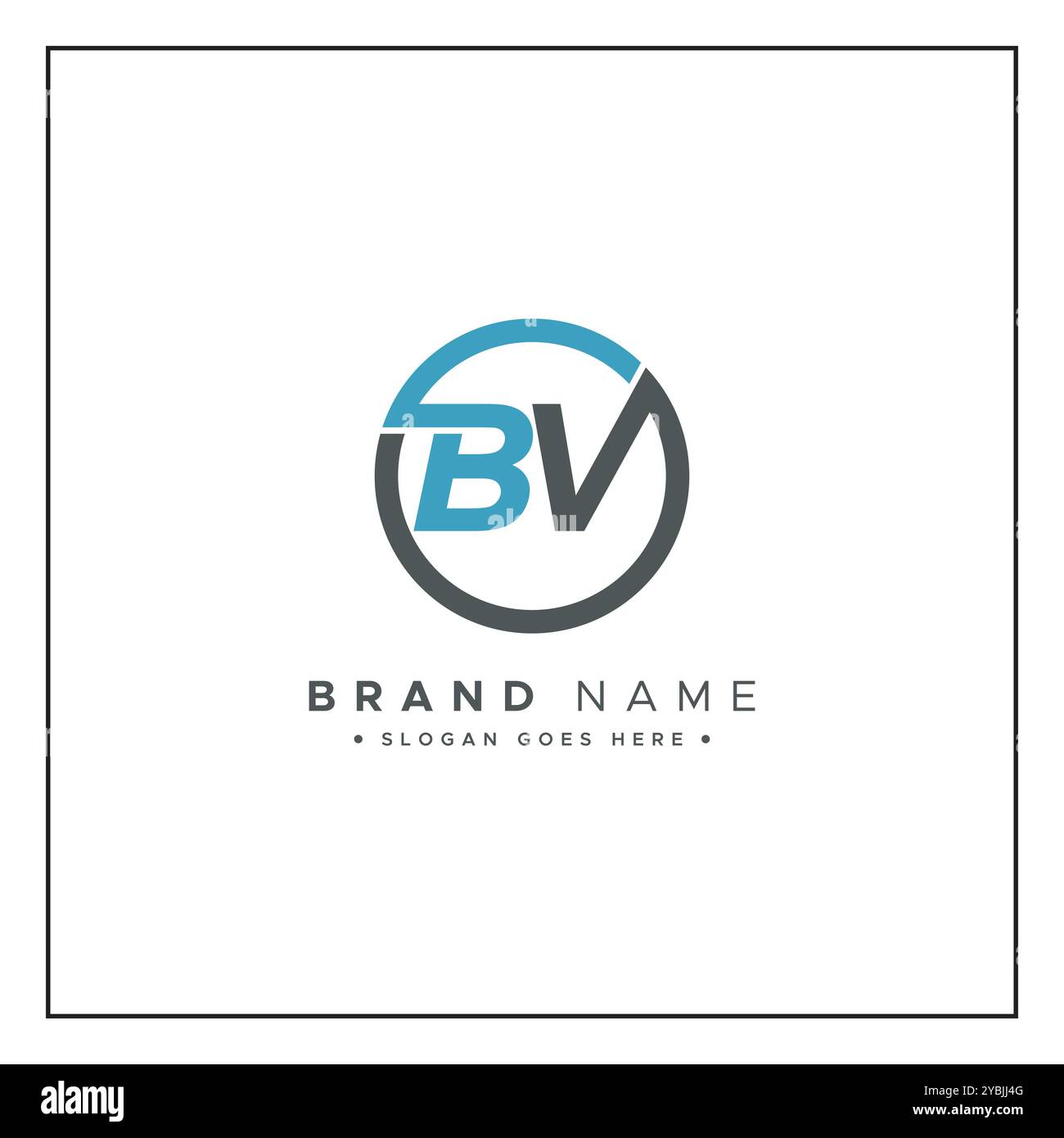 Initial BV Vector Logo - Elegant Monogram Template for letter B and V ...