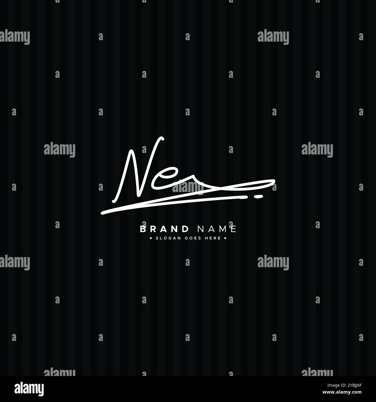 NE Handwritten Signature logo - Vector Logo Template for Beauty ...