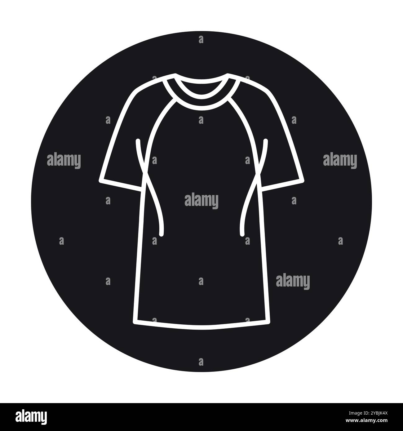 Raglan (Baseball) T-Shirt line black icon. Sign for web page, mobile ...
