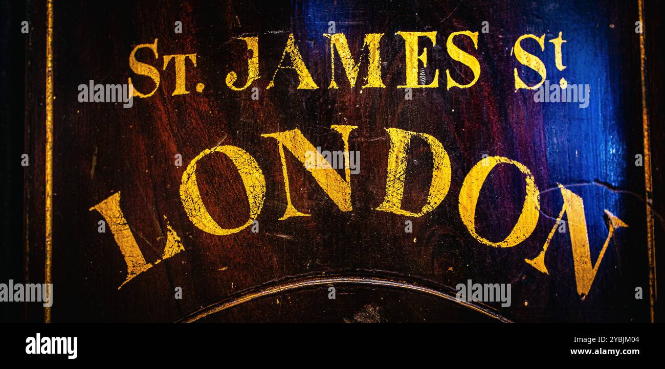 Traditional hand-painted traditional gold leaf lettering S t. James ...