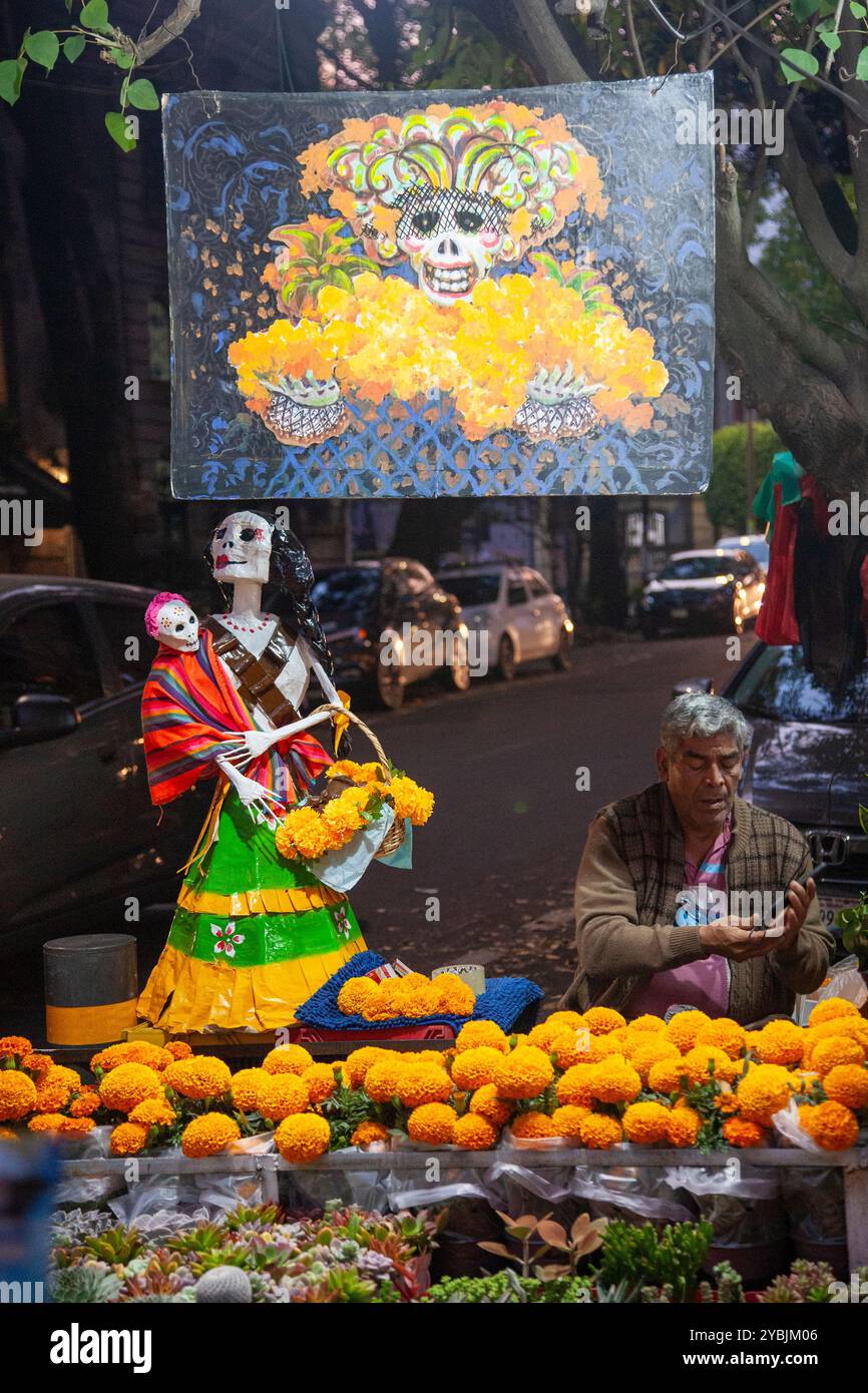 Vendor Selling Marigolds and plants on Orizaba and Colima Intersection ...