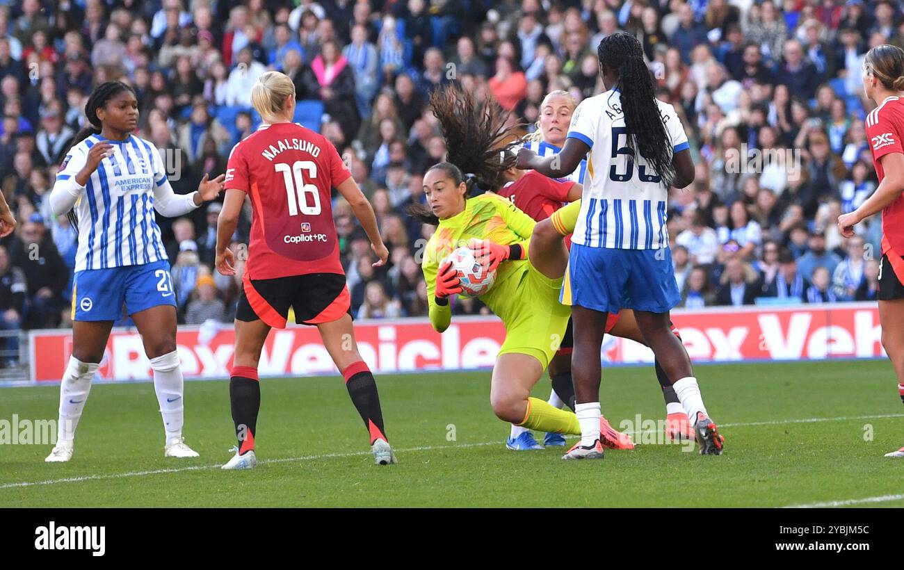 Brighton UK 19th October 2024 - Phallon Tullis-Joyce of Manchester ...
