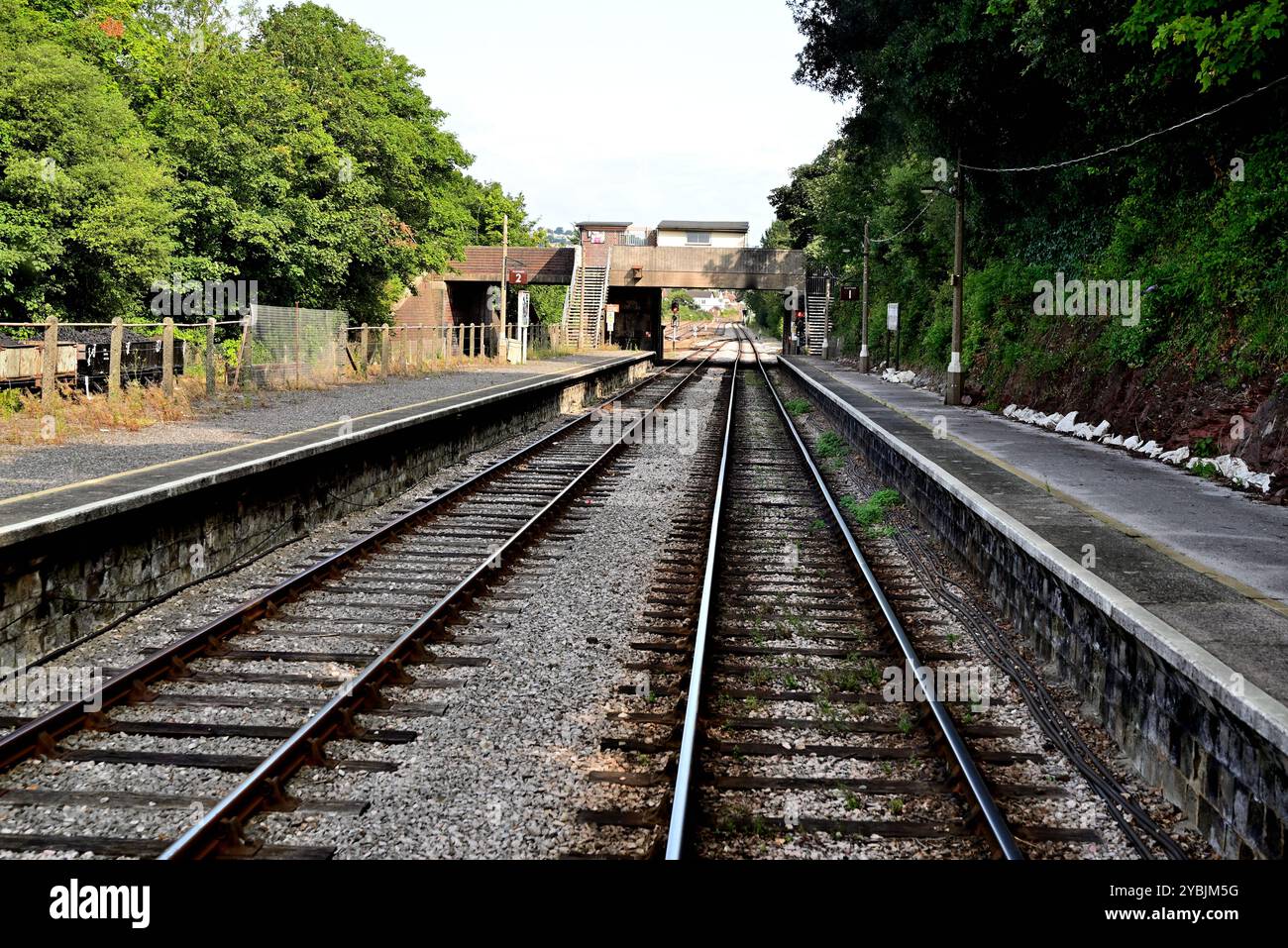 Goodrington station on the Dartmouth Steam Railway seen from the rear ...