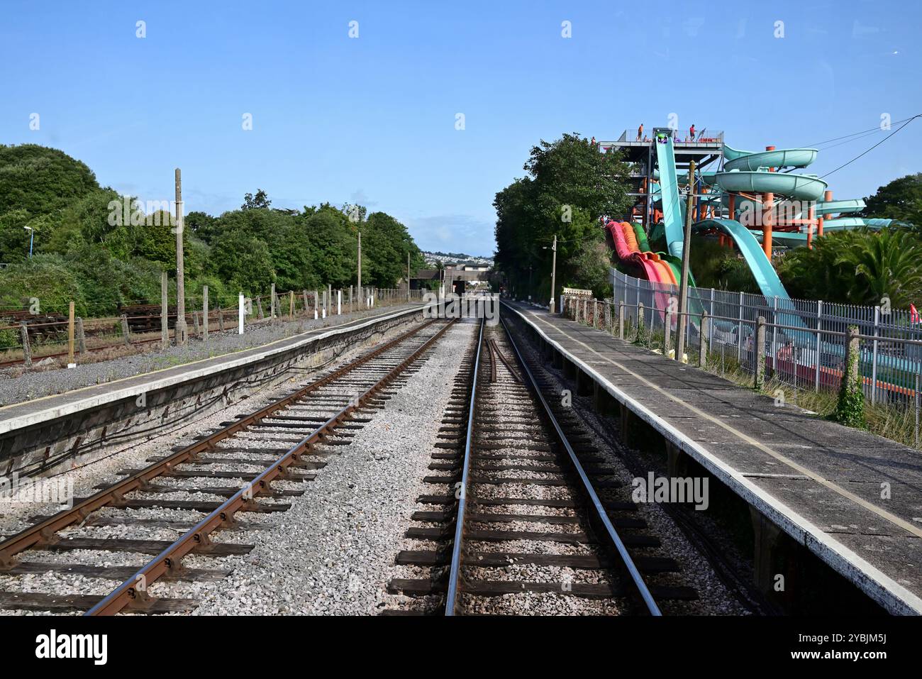 Goodrington station on the Dartmouth Steam Railway and part of ...