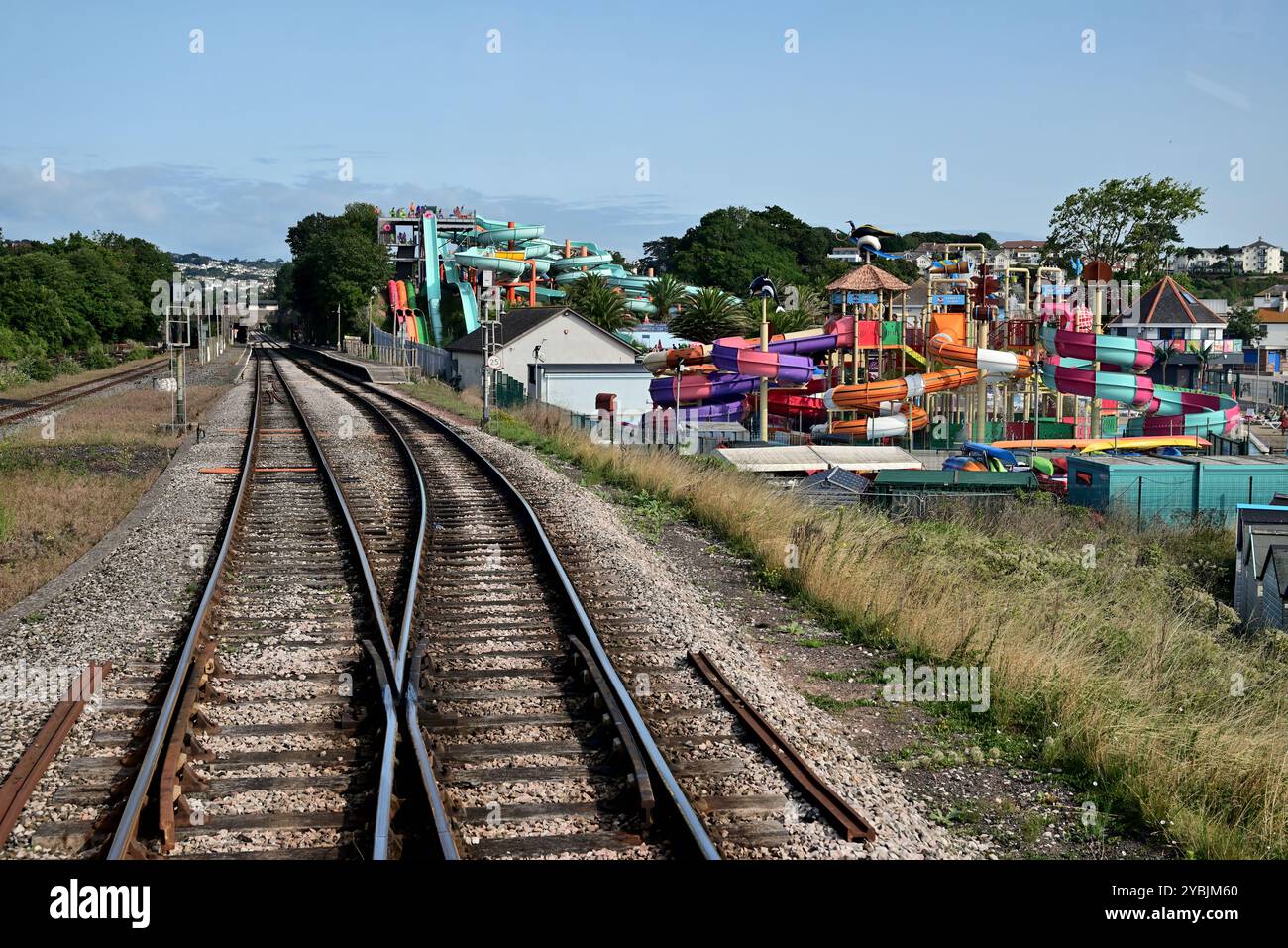 Goodrington station on the Dartmouth Steam Railway and Splashdown ...