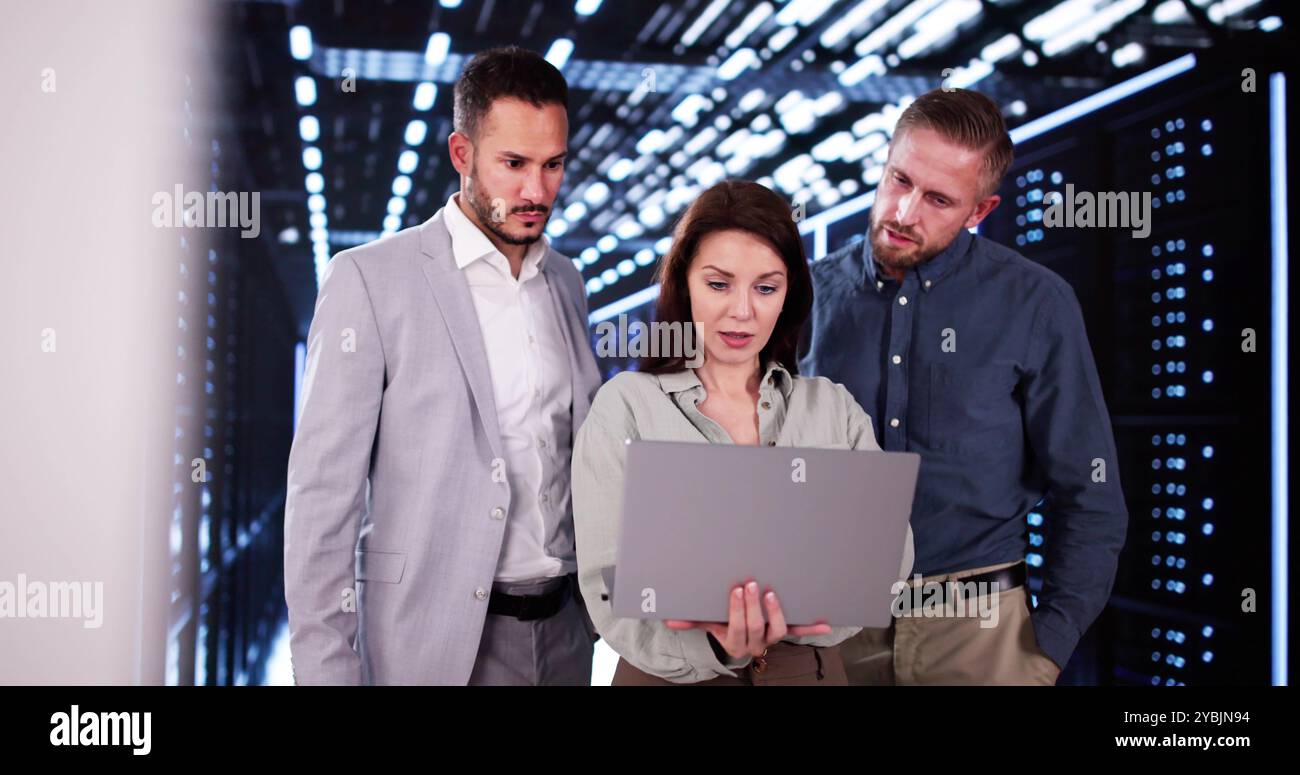 Data Center Service Engineers. Internet Computing System Stock Photo ...